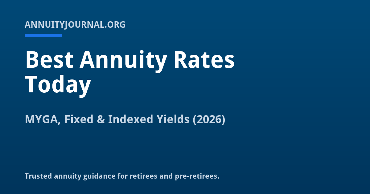 Best Annuity Rates Today (2026) | AnnuityJournal.org